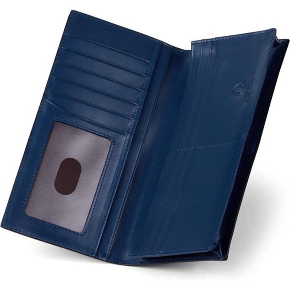 Bags | Mens Leather Long Checkbook Bifold Wallets With Rfid Blocking ...
